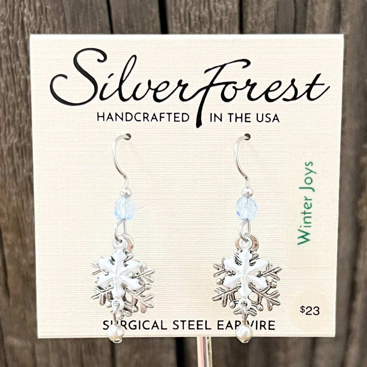 Silver Forest Snowflake Cascade Earrings – Michelle's Jewelry Studio