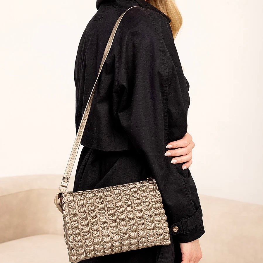 Izzy Bubble Puffer Crossbody- Pewter – Michelle's Jewelry Studio