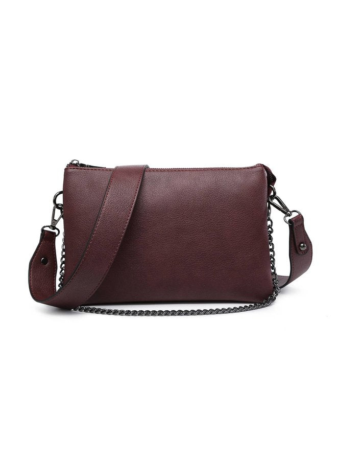 Burgundy Chain Izzy Convertible Shoulder Bag & Crossbody – Michelle's ...